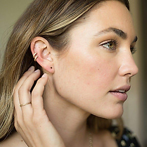 Honeycat Skinny Twist Rope Ring Duo Set in Gold, Rose Gold, or Silver | Minimalist, Delicate Jewelry (Rose Gold, 6)