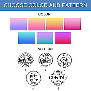 Personalized Girls Trip Tumbler, Custom Beach Vacation Tumbler with Name, Girls Trip Cups, 20 oz Skinny Tumbler with Lids and Straws, 2025 Girl Weekend Gift, Bachelorette Trip Gifts