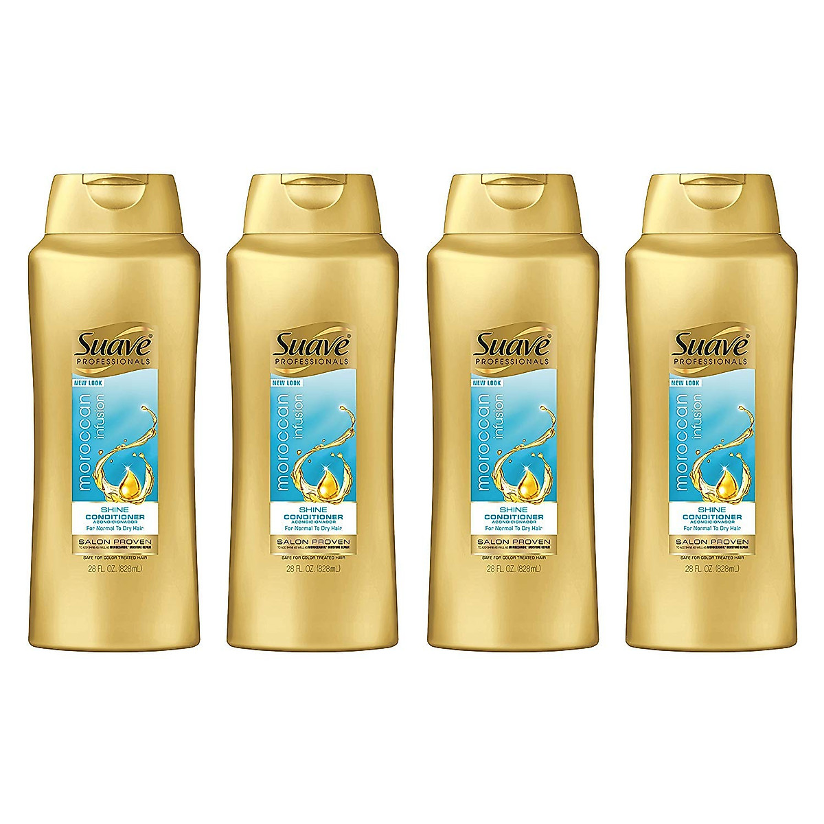 Suave Professionals Shine Conditioner, Moroccan Infusion, 28 Fl Oz (Pack of 4)