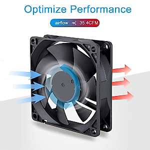 GDSTIME 80mm x 20mm 8020 12V Dc Brushless Cooling Fan Sleeve Bearing 2Pin