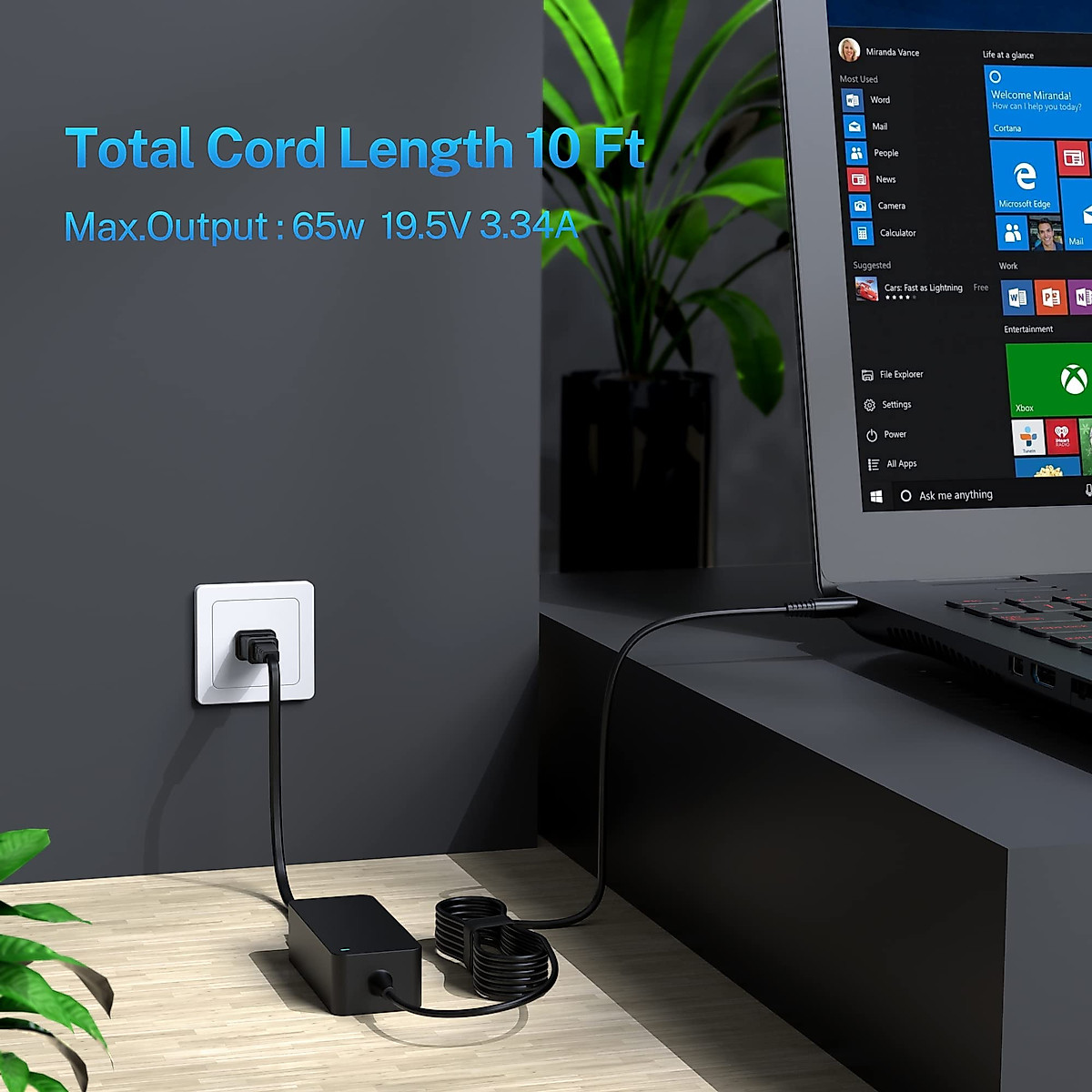 65W 45W AC Laptop Charger Fit for Dell Latitude 3520 3420 3320 P108F001 Laptop Power Supply Adapter Cord