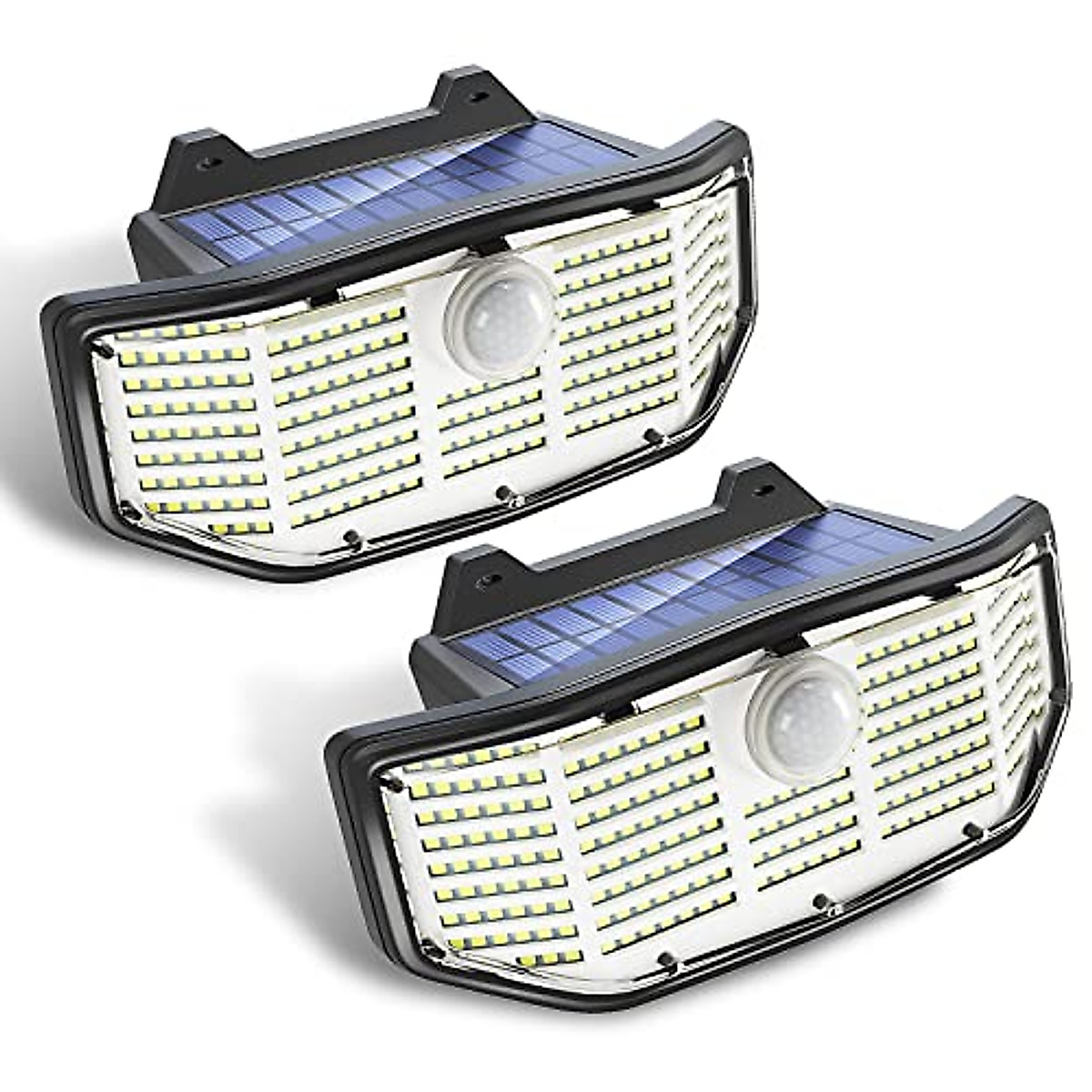 seebest 252 LED Solar Outdoor Lights Wireless Motion Sensor Lights with 3 Working Modes, Waterproof Upgraded Solar Security Lights, Solar Powered Wall Light for Fence, Garden, Garage(2 Pack)