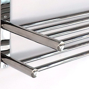 3-Tier Bath Towel Bar,24Inch Multilayer Towel Rack Stainless Steel Wall Mounting Shelf Bathroom Shelf with Towel Bars for Kitchen Bathroom