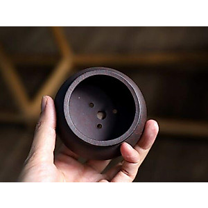 Round Chinese Yixing Zisha Mame Bonsai Pot 2.5''x2.5''x1.5''