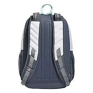 adidas Prime 6 Backpack, White/Orchid Fusion Purple/Semi Flash Aqua Blue, One Size