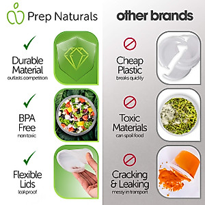 50pk 8oz Small Plastic Containers with Lids - Slime Containers with lids Freezer Containers Deli Containers with Lids - Food Containers Meal Prep Food Prep Containers Plastic Food Containers with Lids