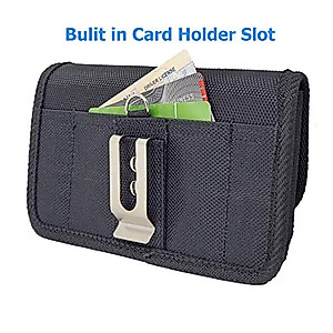 AISCELL Carrying Case Holster for Moto One 5G,One 5G UW,One 5G ace,G Stylus 5G(2022)(2023),Moto G 5G,Edge+(2023)(2022),Moto G Pure,G Power (2022),Rugged Nylon Metal Belt Pouch(Fit Cover on)