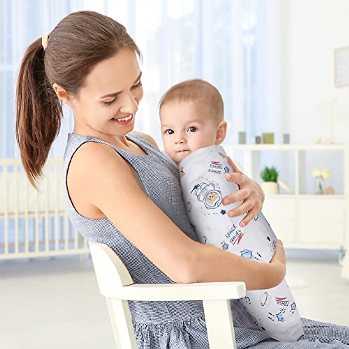 Vicloon Swaddle Blanket, 2 Pack Organic Baby Swaddle Sleep Sacks, Adjustable Swaddle Blanket Infant Baby Wrap Set, Newborn Swaddle Sack, Baby Swaddle Wrap for 0-3 Month