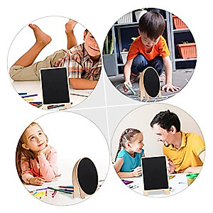 Toyvian 4 Pcs Small Blackboard Desk Topper Blackboard for Weddings Mini Message Blackboard Home Sign Place Cards Lackboard Wedding Decoration Display Board Cosplay Wooden Child Photo Board