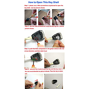 3 Buttons Replacement Key Fob Cover Case fit for Porsche 911 Cayman Boxster Carrera GT Remote Key Fob Shell (3Buttons)