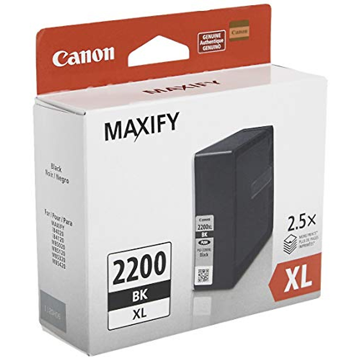 Canon PGI-2200XL Pigment Black Ink Tank Compatible to IB4120, MB5420, MB5120, IB4020, MB5020, MB5320