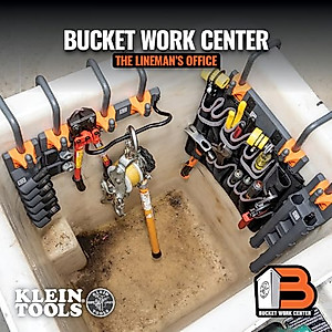 Klein Tools BC507S Auger Bit Storage Module, Fits 12-Inch, 18-Inch, 24-Inch Auger Bits, Optional S-Hooks Secure Module to Aerial Buckets