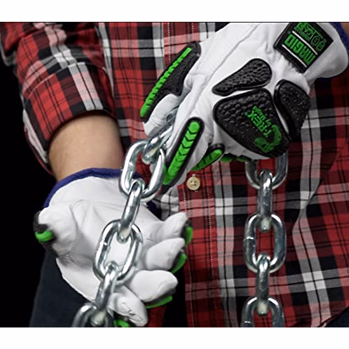 MAGID T-REX Rebel Series TRX814 Goatskin para-Aramid Lined Driver Impact Glove – Cut Level A6-9/L (1 PR), White