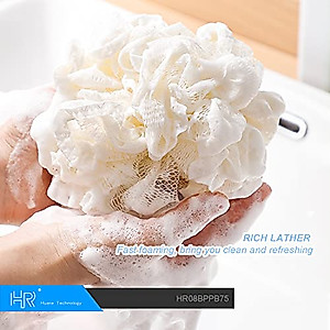 Loofah Sponge 75g Bath Sponge Exfoiating Body Scrubber HR Huare Technology Shower Loofah 3 Pack, Stocking Stuffers Xmas Gift Set for Family and Friends