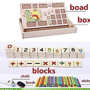 DANNI Montessori Baby Math Teaching Aids Multifunctional Math Operation and Drawing Box Learning Preschool Early Childhood Educational Toys