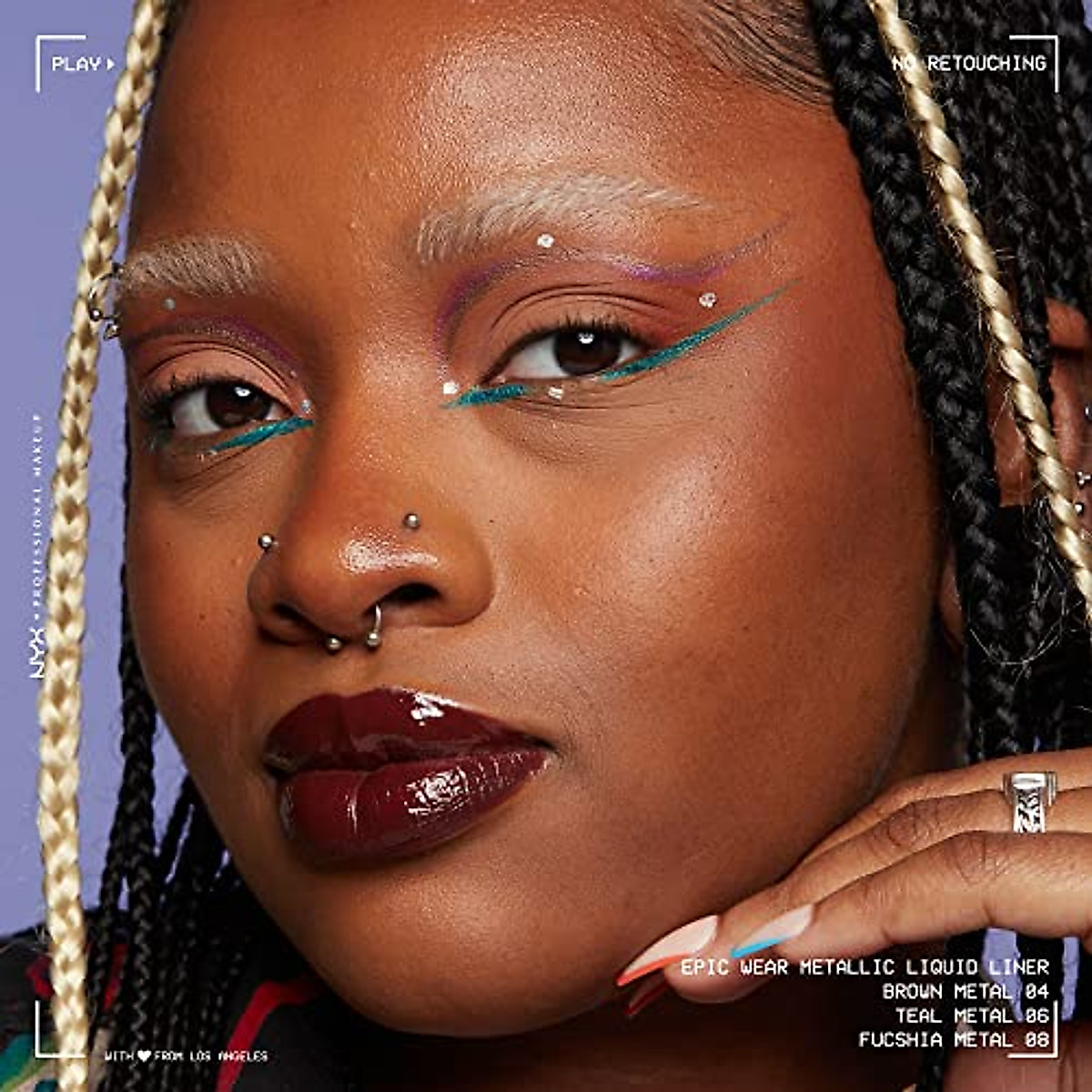 NYX PROFESSIONAL MAKEUP Epic Wear Metallic Liquid Liner, Long-Lasting Waterproof Eyeliner - Brown Metal