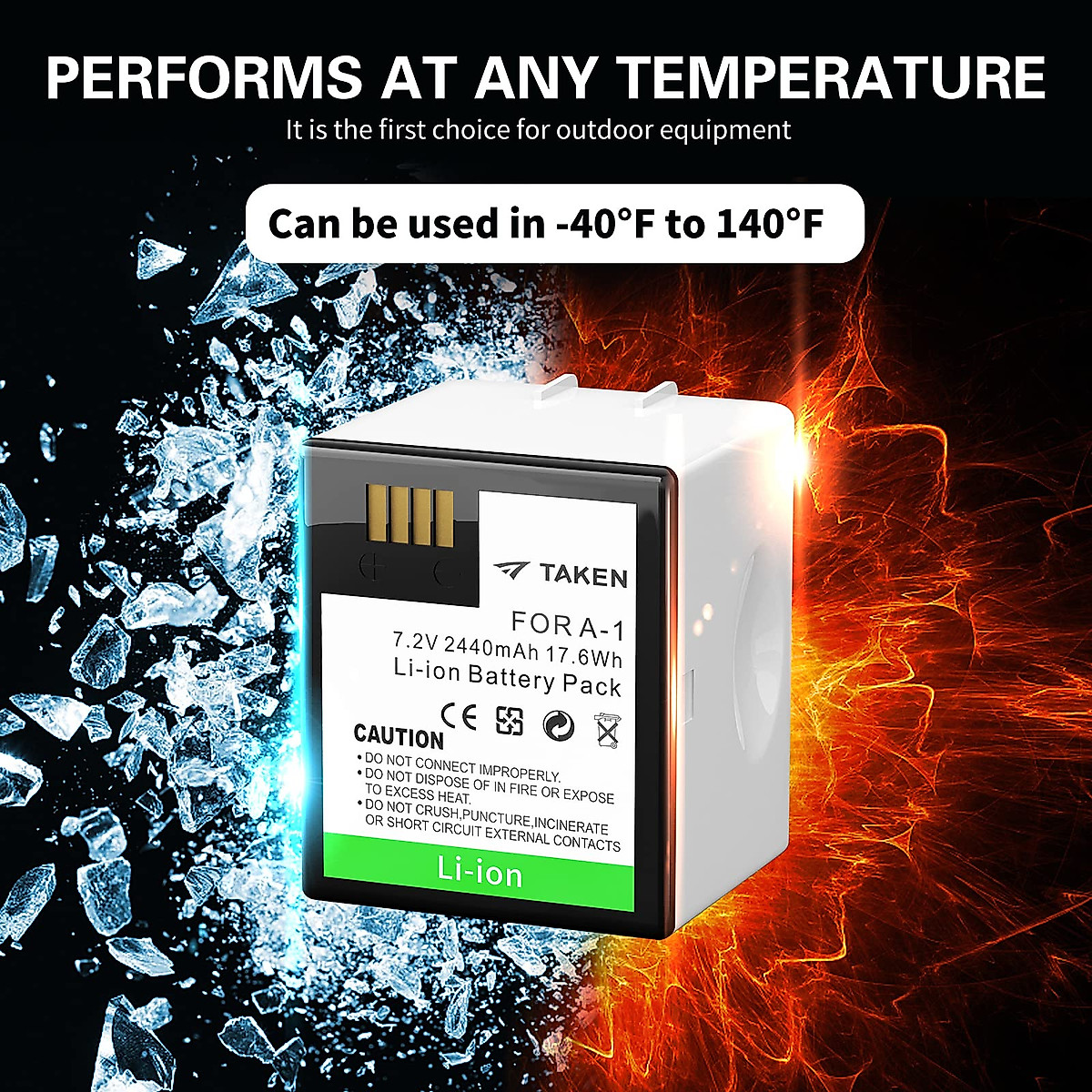 Taken Replacement Batteries Compatible with Arlo Pro/Arlo Pro 2, 2 Pack Upgrade 7.2V Lithium Batteries (NOT Compatible with Arlo Ultra 2, Arlo Pro 3)