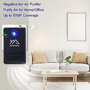 HAPHID Ionizer Air Purifier/Plug in Air Purifier with Highest Output - Up to 40 Million Anions, Portable Filterless Ion Air Purifier for Home/Office Purify: Bathroom Smell,Pets Smell Etc(3-Pack)