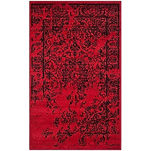 SAFAVIEH Adirondack Collection 6' x 9' Red / Black ADR101F Oriental Distressed Non-Shedding Living Room Bedroom Dining Home Office Area Rug