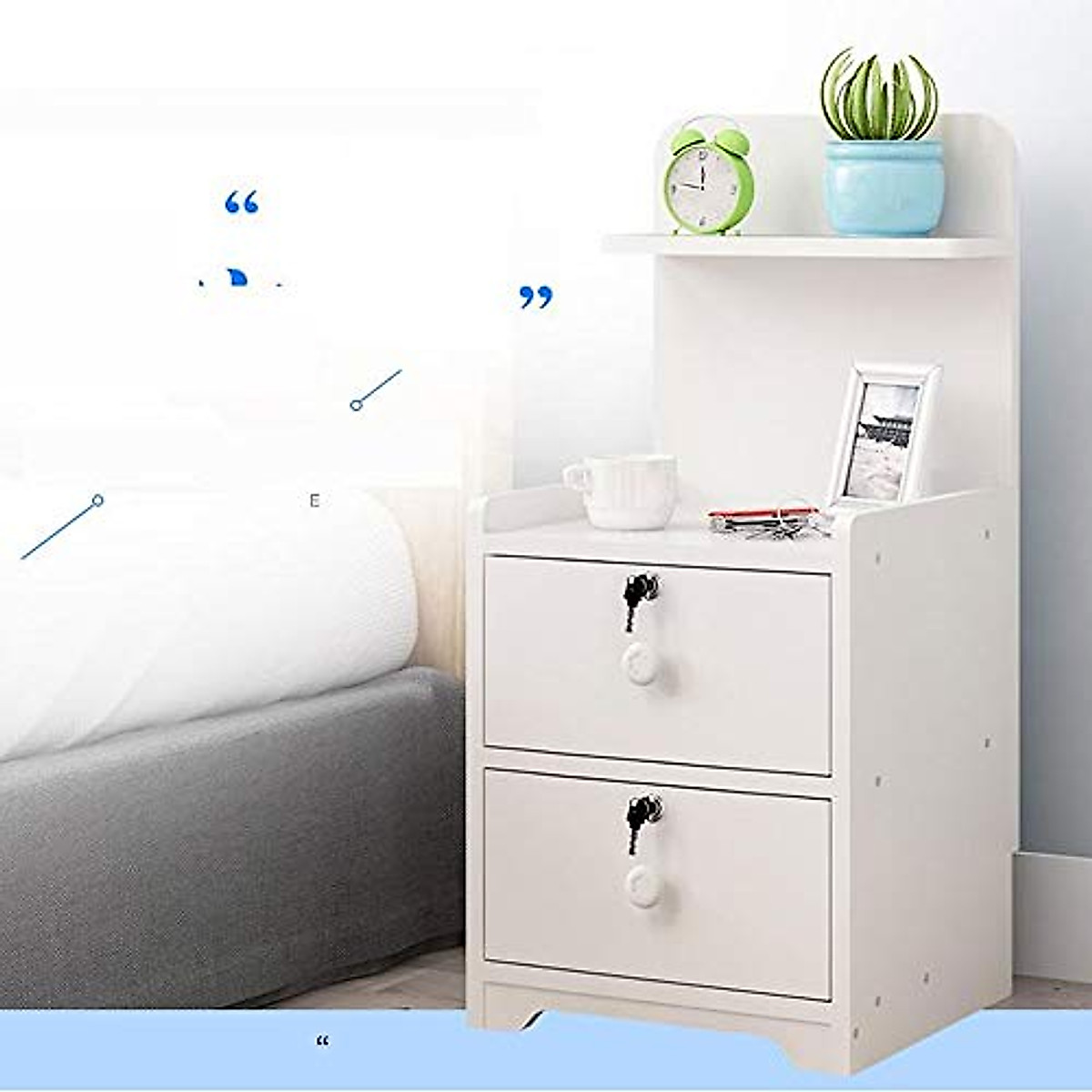 SJYDQ Night Simple and modernStand Bedroom Furniture Quarto Cabinet Bedside Table