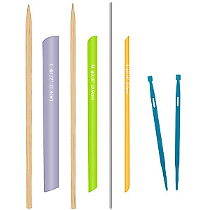 YEQIN 8pcs Quick Turn Fabric & That Purple Thang Sewing Tools Set - Assorted Sizes Tube Turners & That Purple Thang Tools for Sewing Craft DIY Projects Tools