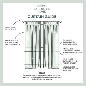 Exclusive Home Cabana Solid Indoor/Outdoor Light Filtering Hook-and-Loop Tab Top Curtain Panel Pair, 54"x84", Winter White
