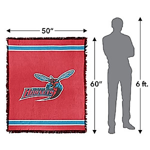 LOGOVISION Delaware State University Blanket, 50"x60" Primary Logo Woven Tapestry Cotton Blend Fringed Throw Blanket
