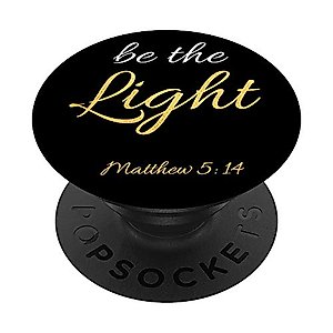 Cool Black Christian Bible Verse Gift Matthew 5:14 PopSockets PopGrip: Swappable Grip for Phones & Tablets