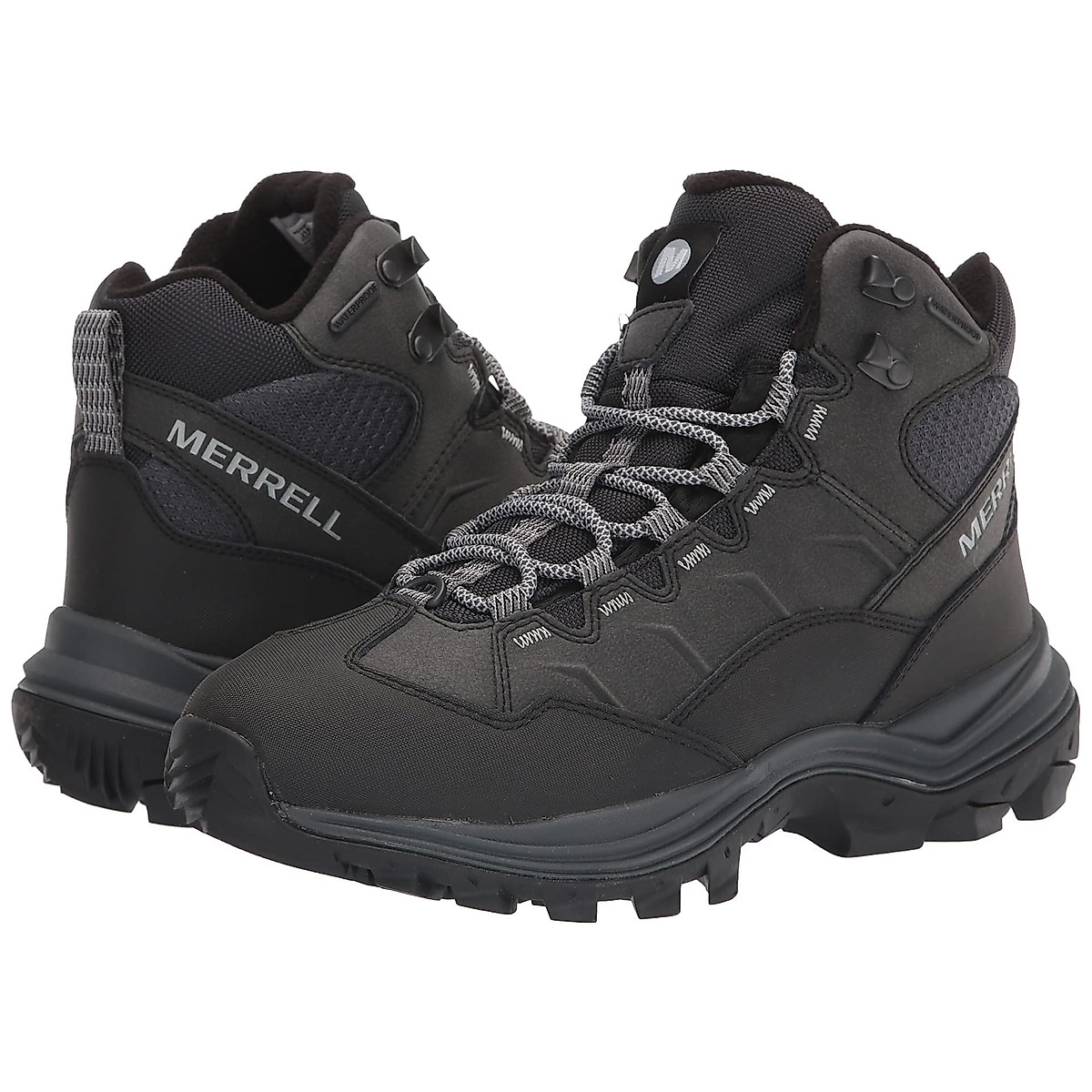 Merrell Men's Thermo Chill Mid Waterproof Snow Boot, Black, 9 Wide