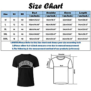 Mens T Shirts Oversized Los Angeles Novelty Letter Graphic T Shirts Half Sleeve Summer Loose Casual Tees Tunic Tops Khaki