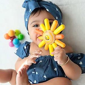 HABA Sunni Wooden Grasping and Clutching Baby Toy Wood Sunshine Teether(Made in Germany)
