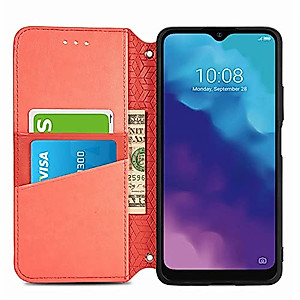 MTQLX Case for Oppo Reno2 z Wallet Case,Fashion Women Luxury Premium PU Leather Flip Protective Case Cover with [Stand][Lanyard],for Oppo Reno2 z- Red