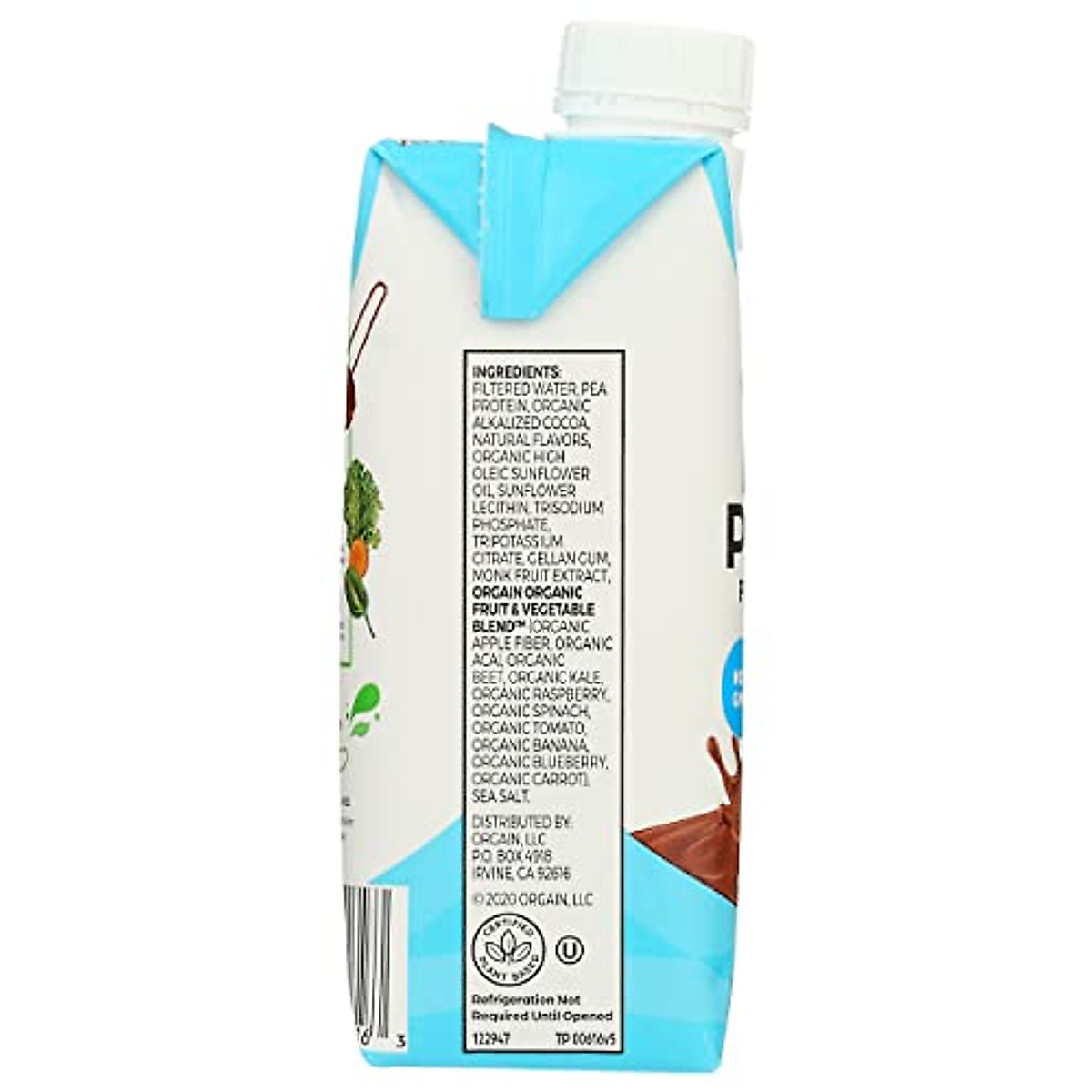 ORGAIN Creamy Chocolate Plant Based Protein Shake, 11 FZ