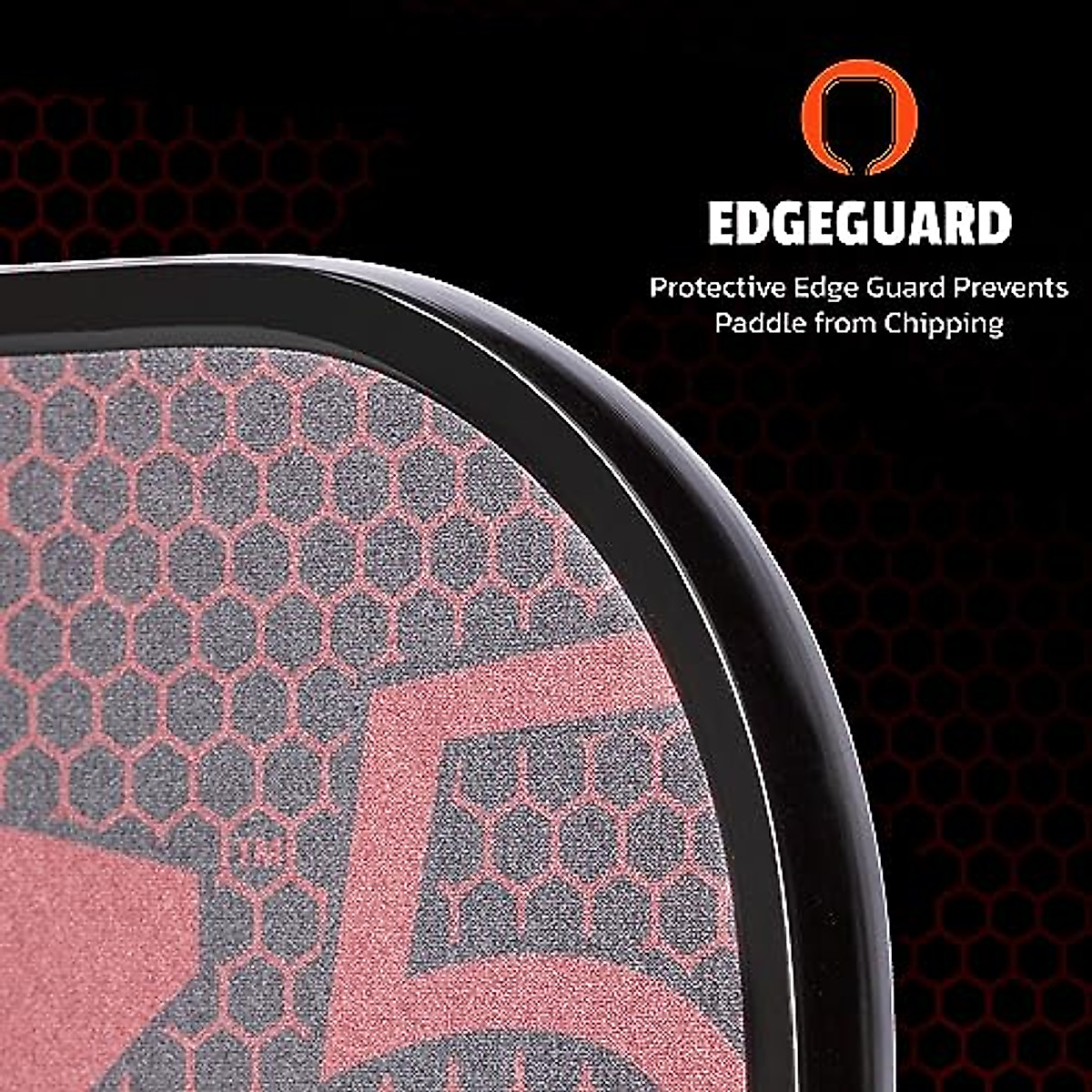 ONIX Graphite Z5 Pickleball Paddle (Graphite Carbon Fiber Face with Rough Texture Surface, Cushion Comfort Grip and Nomex Honeycomb Core for Touch, Control, and Power), Red