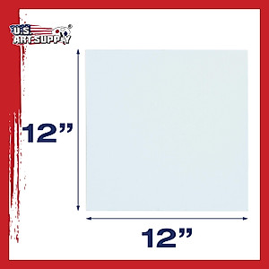 US Art Supply 12 X 12 inch Professional Artist Quality Acid Free Canvas Panel Boards for Painting 12-Pack (1 Full Case of 12 Single Canvas Board Panels)