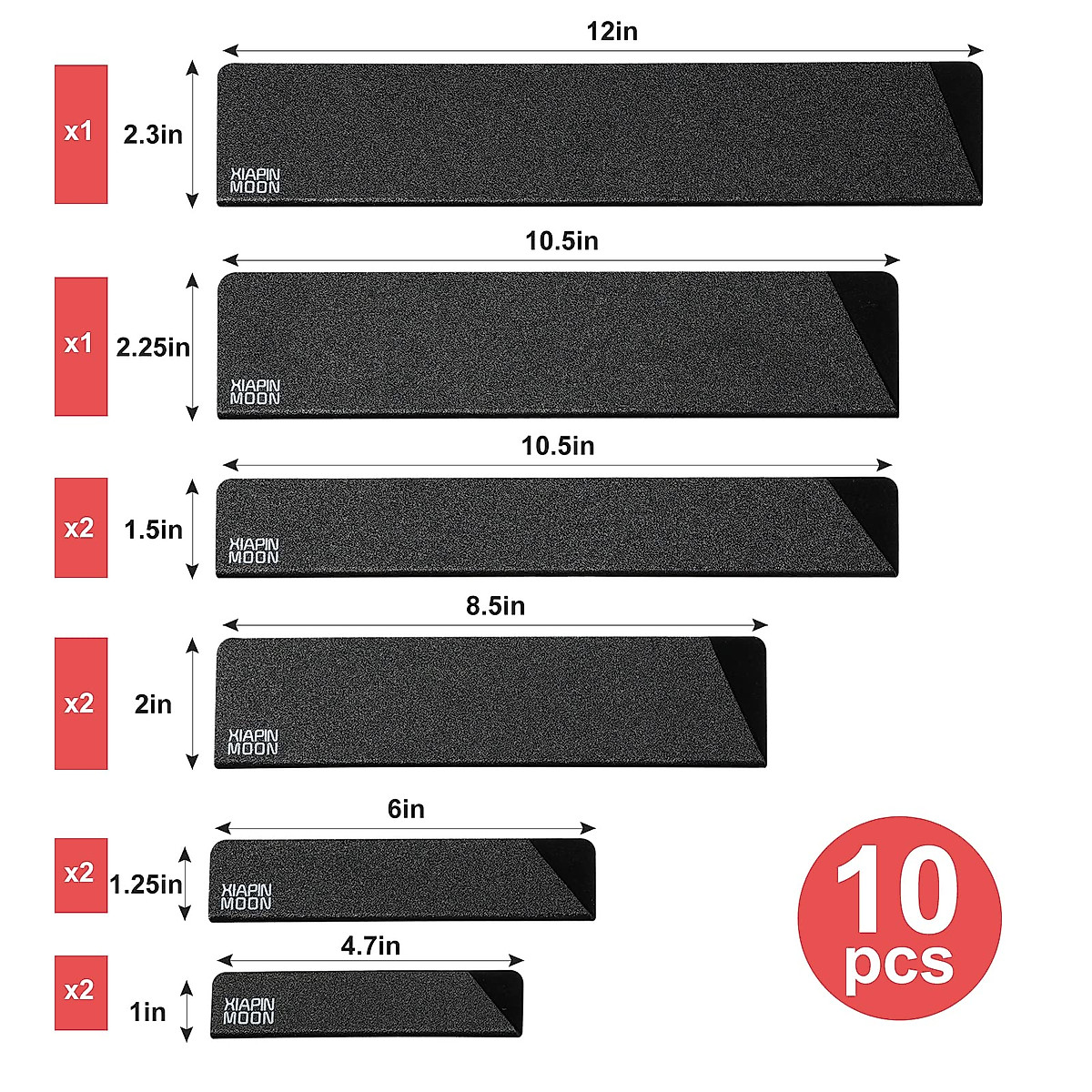 10-piece Universal Knife Guards Set,Knife Edge Guards are ABS Plastic and BPA-Free Felt Lining,More Durable,Non-BPA,Food Safety. The Knife Cover is Chef's Gift First Choice- Knives Not Included