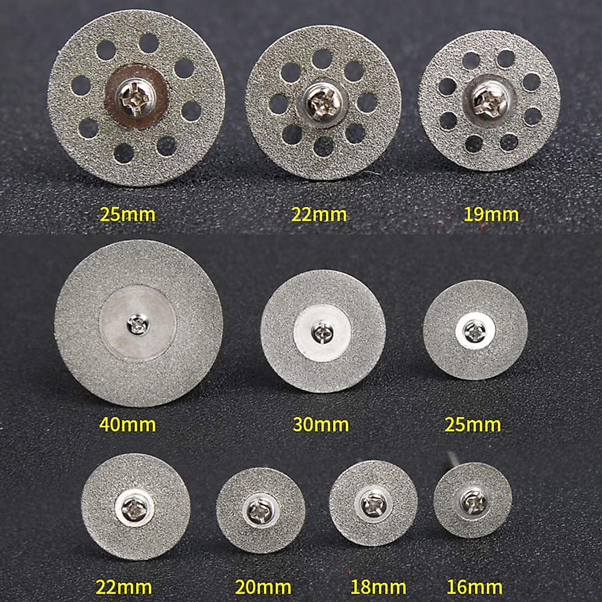 Diamond Cutting Wheel, 10PCS 1/8" Diamond Cutting Discs Cut-off Wheel Blades Set Comepatible with Dremel Rotary Tool by Oudtinx