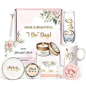 NOVITAR Bride To Be Gifts, Bridal Shower Gift Ideas, Engagement Gifts For Her, Wedding Gifts For Women, Bachelorette Gifts Box For Bride, Bachelor Party Newly Engaged Gift Set 11 PCS