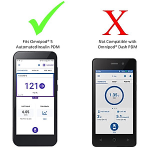A1C WEAR - 9H Flexible Glass Screen Protector for Omnipod 5 Receiver PDM - Won't Crack or Chip - Anti-Scratch Anti-Fingerprint - 2 Pack