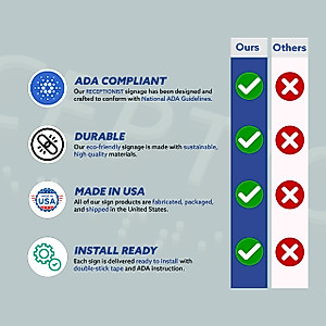 ADA CENTRAL SIGNS - 6" X4" Receptionist Sign - ADA Compliant Tactile Graphics Grade 2 Braille Text | Wall Mount Plastic Desk Service, Customer Assistance Sign for Office, Hotel, Schools, Hospital