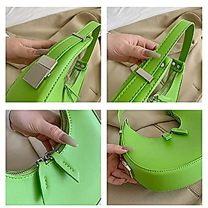 Women Hobo Bag Cute PU Leather Tote Bag Handbag Underarm Moon Shoulder Bag Party Wedding Evening Bag Clutch Purse