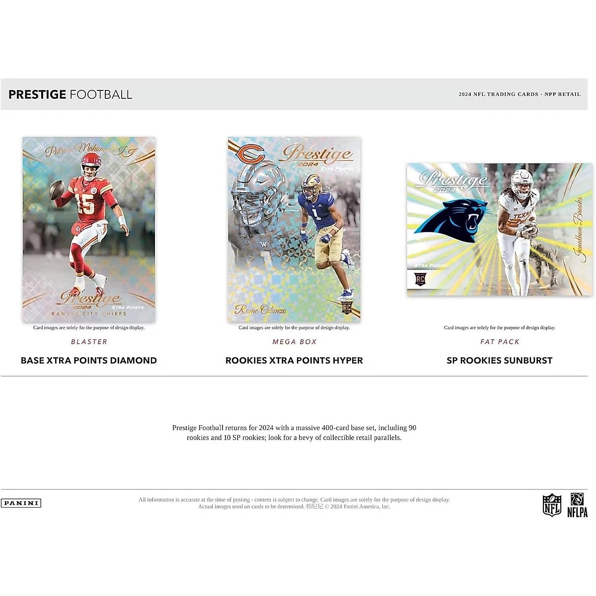 2024 Prestige Football Trading Cards Blaster Box (6 Packs)