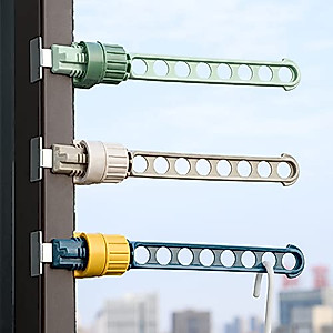 HotMax 8-Hole Clothes Drying Rack Portable Indoor Outdoor Hanging Balcony Window Closet Frame Storage Rack Space Saver