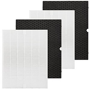 116130 Filter H Replacement for Winix 5500-2 Air Purifier and Models AM80, 2 Premium H13 True HEPA and 2 Activated Carbon Filters