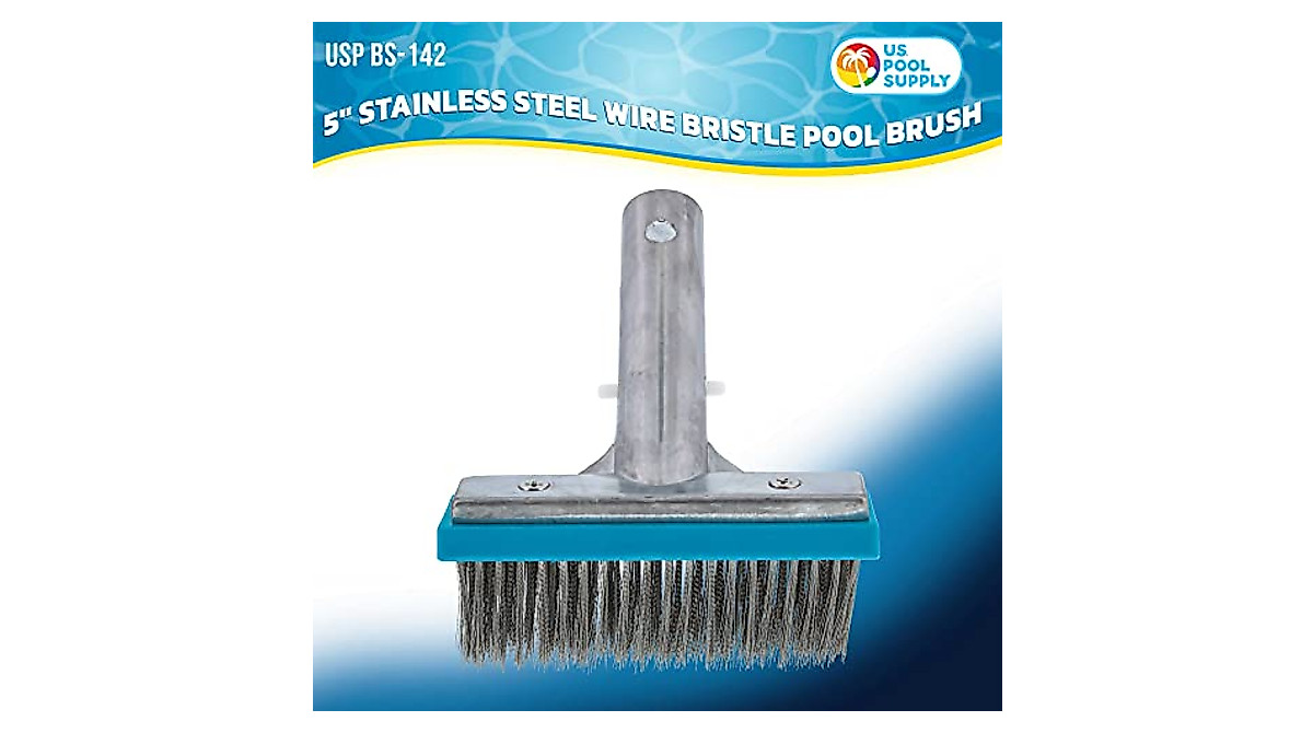 U.S. Pool Supply 5" Stainless Steel Pool Brush