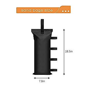 IALNAI 112 LBS Canopy Weights Sand Bags for Canopy Outdoor Advertising Tent Sunshade Fixed Windproof Pop up Canopy Tent（No Sand) Black (4-Pack)