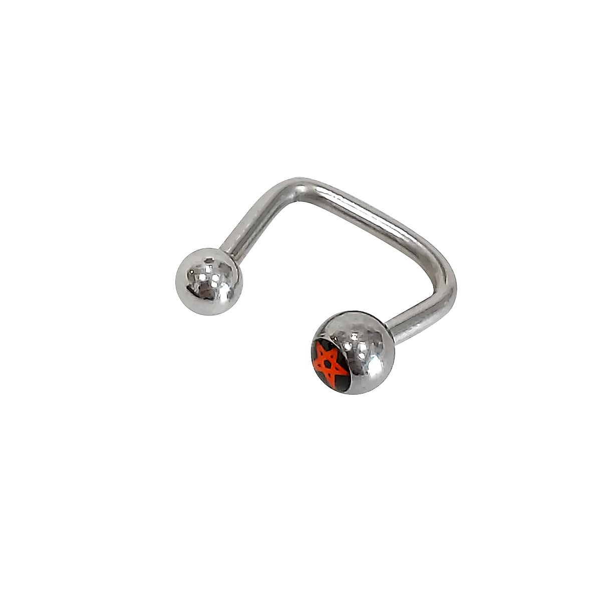 Red Star Lippy Loop Labret Lip Piercing Jewelry 14 Gauge