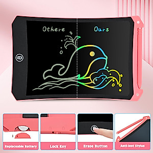 LCD Writing Tablet, 2 Pack Toddler Kids Toys, 8.5 Inch Coloring Books Drawing Pad, Travel Essentials Easter Basket Stuffers for Teens Kids, Toys Birthday Gifts for Girls Boys Age 3-8