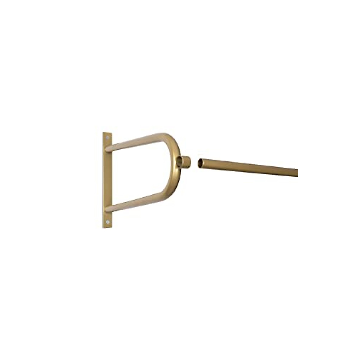 VEGAINDOOR City Edition Wall Mounted Clothes Rack for Hanging Clothes , Retail Display Clothes Rod ,Garment Rack, Space Saving Wall Mount Garment Bar, Gold Clothing Rack ,39.4" (Gold)