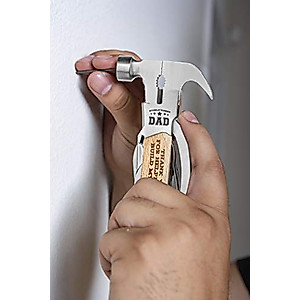 Heat Changing Cup and Multi Tool Hammer Gift for Men - Birthday Gifts for Dad - Men Stocking Stuffers Ideas for the World's Best Dad - 6" Multifunctional with Screwdriver, Plier, Wire Cutter/Stripper,